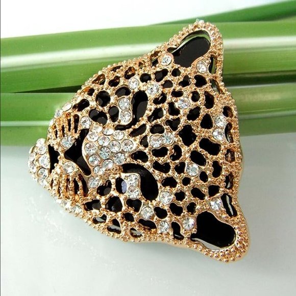 Accessories | Mens 14k Gold Jaguar Brooch Lapel Pin 2ct Diamond Suit ...